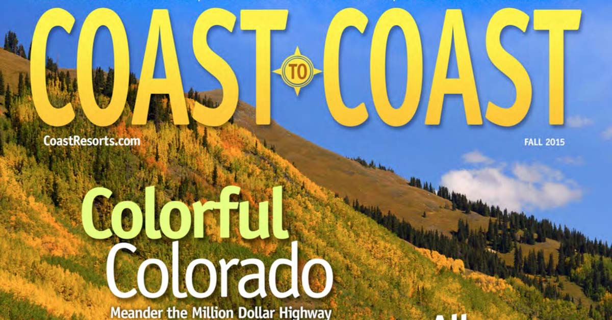 Coast to Coast Mag Cover Photo & Feature - Colorful Colorado!